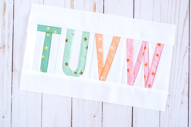 4-inch Alphabet Foundation Paper Piecing Pattern Name - Etsy