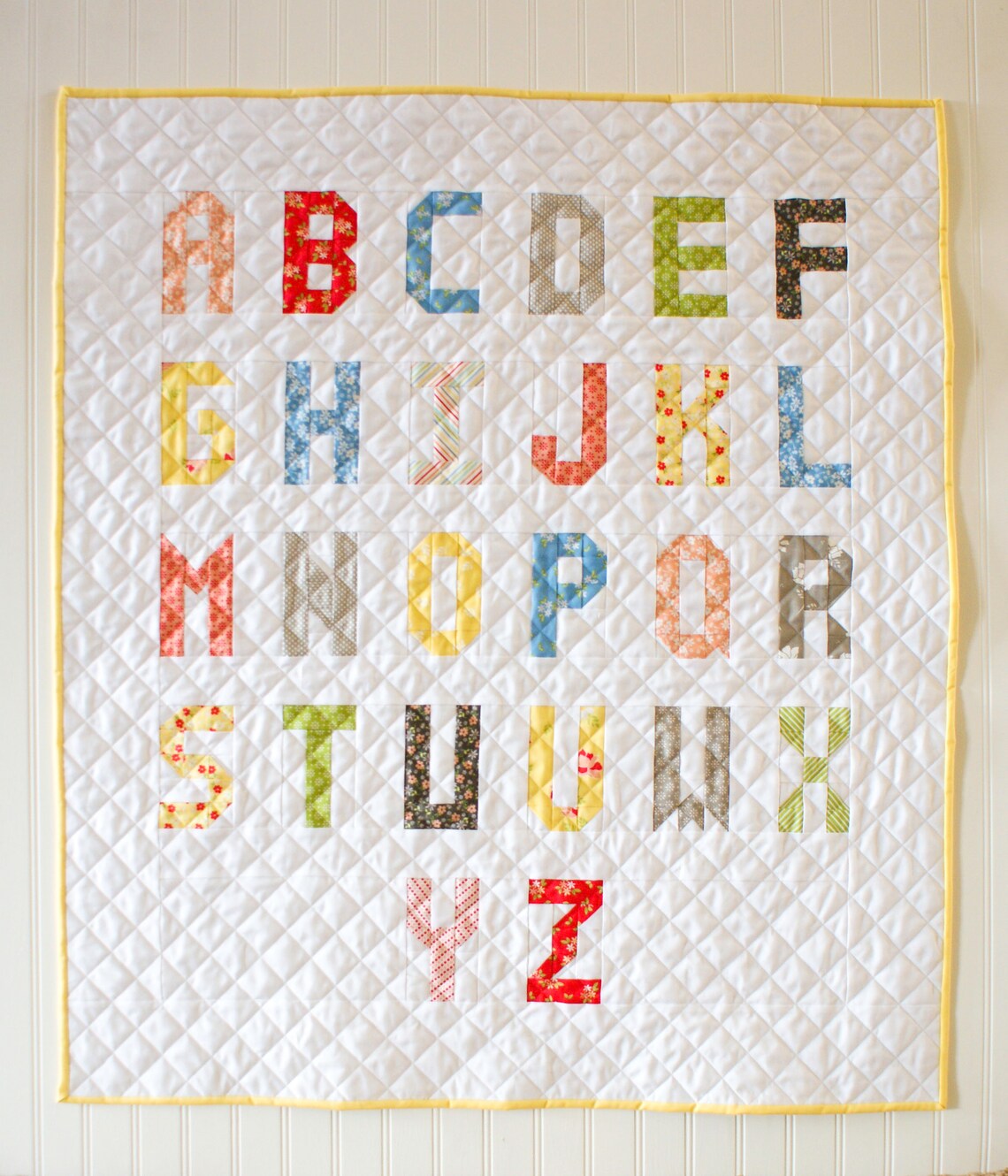 Alphabet Baby Quilt Pattern, PDF, Scrappy Quilt, Beginner, Easy, Modern ...