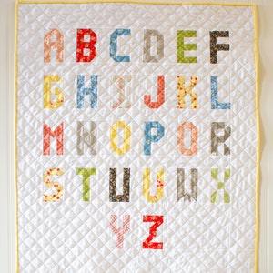 Alphabet Baby Quilt Pattern, PDF, Scrappy Quilt, Beginner, Easy, Modern ...