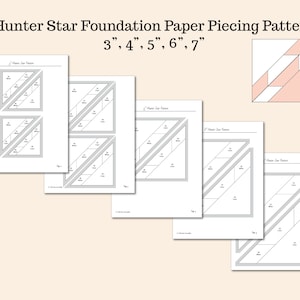 Hunter Star Foundation Paper Piecing Pattern, FPP, Quilt Block ...