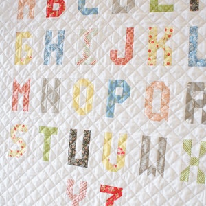 Alphabet Quilt Block Pattern, ABC, 5" Blocks, Personalized Quilt, Name ...