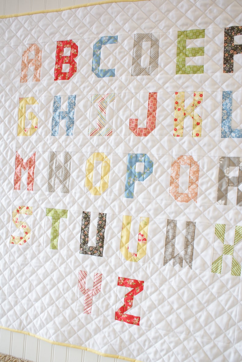 Alphabet Quilt Block Pattern ABC 5 Blocks - Etsy