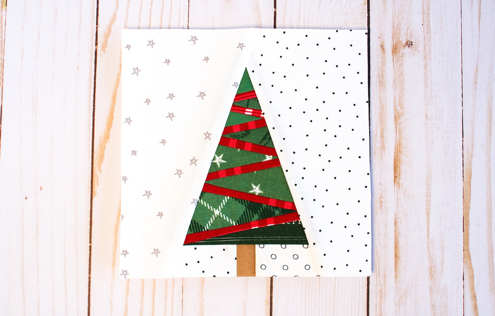 Christmas Tree FPP, Foundation Paper Piecing Pattern, Quilt Block, 6 ...