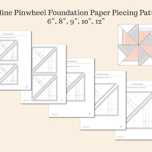 Spinning Pinwheel Foundation Paper Piecing Pattern, Multiple Sizes ...