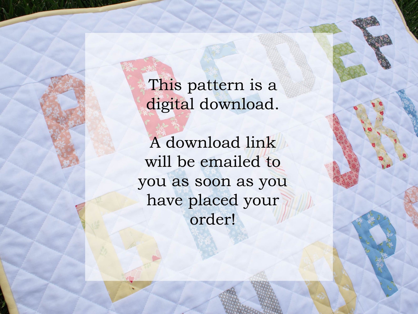 Alphabet Baby Quilt Pattern, PDF, Scrappy Quilt, Beginner, Easy, Modern ...