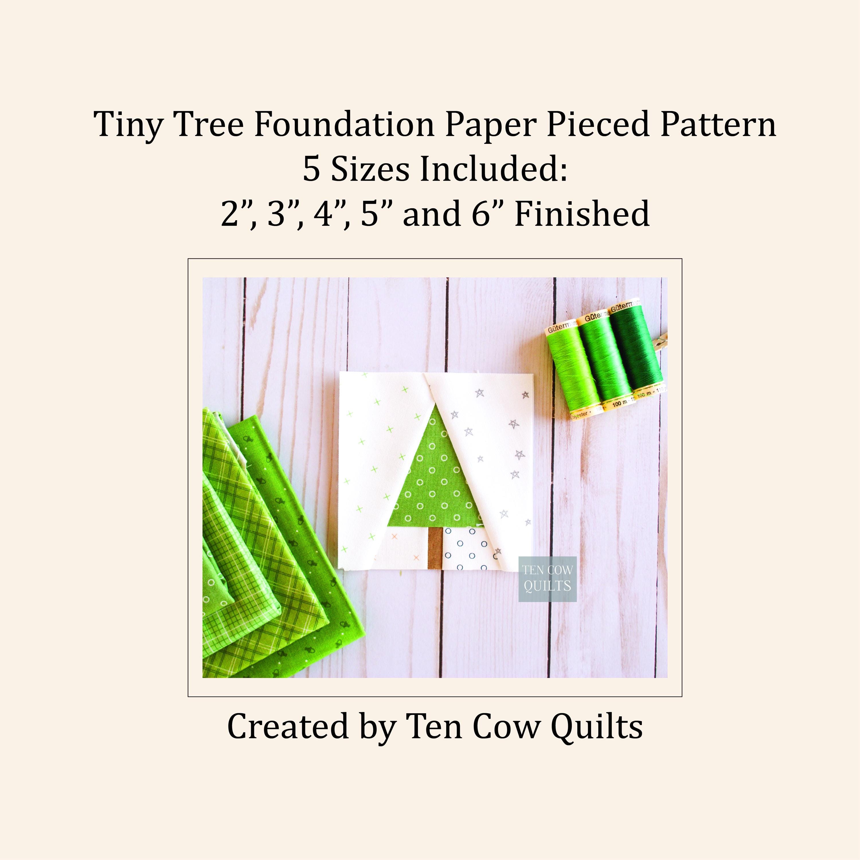 Tiny Tree 5 Sizes Quilt Block Pattern: Foundation Paper Pieced (PDF ...
