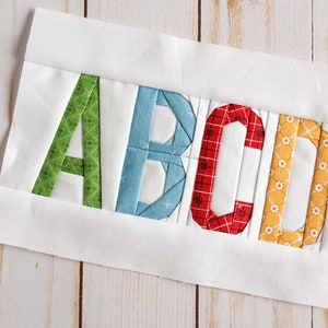 3-inch Alphabet Foundation Paper Piecing Pattern, Abc's, Quilt Block ...