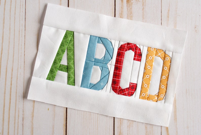 3-inch Alphabet Foundation Paper Piecing Pattern Abc's - Etsy
