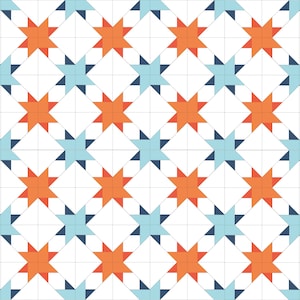 Star Square Foundation Paper Piecing Pattern, FPP, Star Quilt Block ...