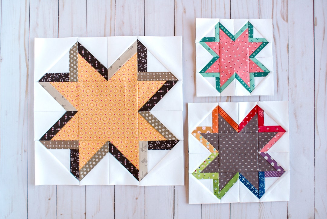 Fancy Star Quilt Block Pattern: Foundation Paper Piecing (PDF Download ...
