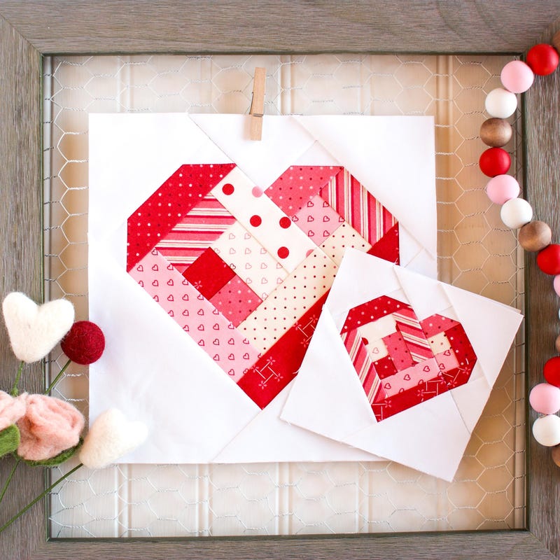 Valentine Block Quilt - Etsy
