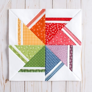 Spinning Pinwheel Foundation Paper Piecing Pattern, Multiple Sizes ...