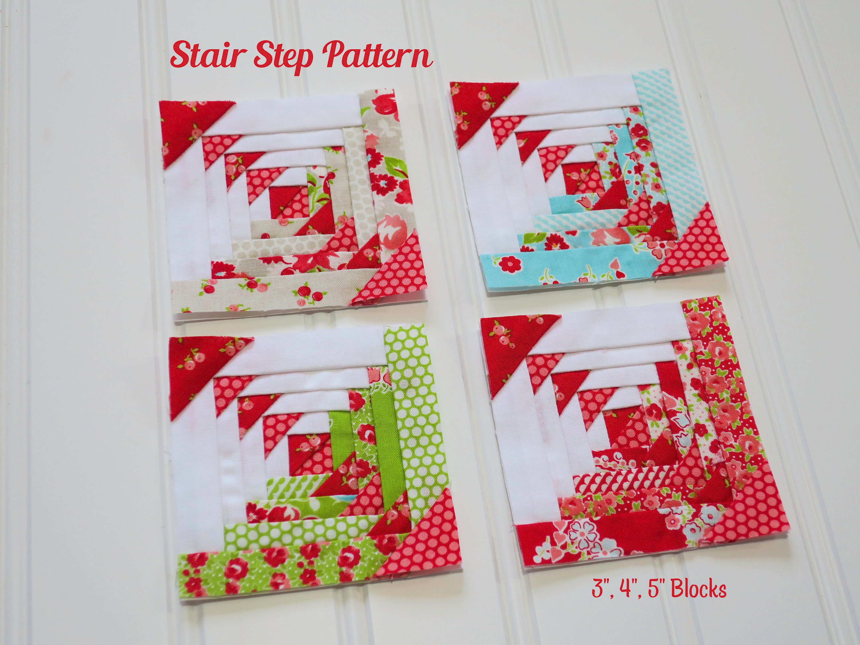 Stair Step Quilt Block Pattern, PDF, Foundation Piecing, Paper Pattern ...