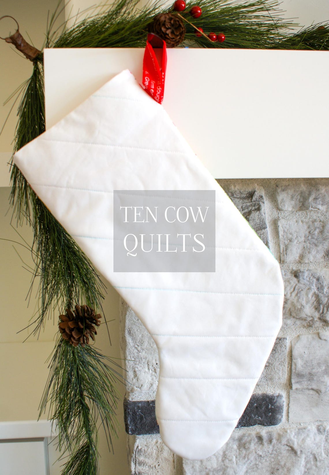 Crazy Scrap Christmas Stocking Pattern: FPP Quilted Sewing Project (PDF ...