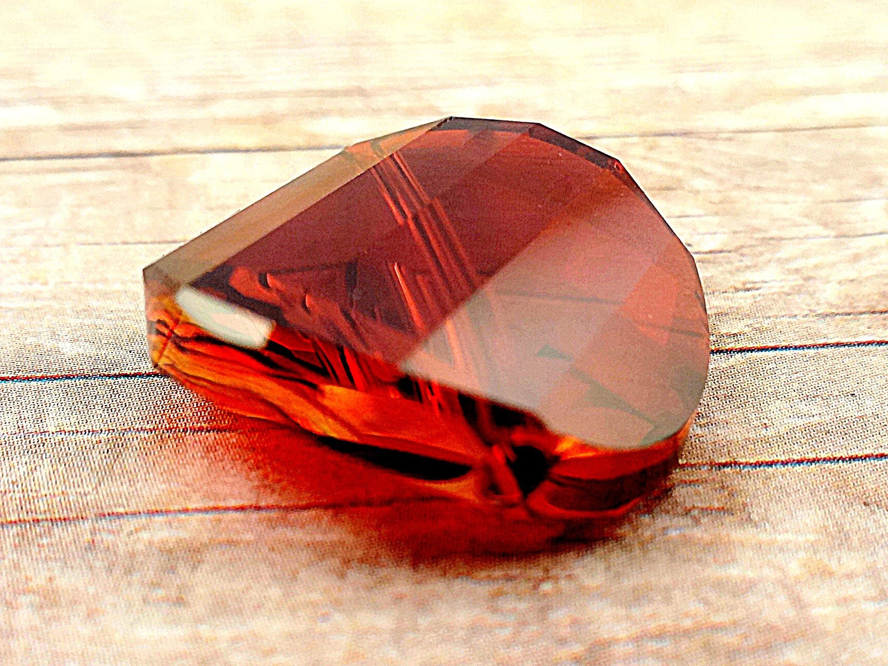 Swarovski Crystal Red Magma Crystal Bead, Large Red Crystal Pendant ...