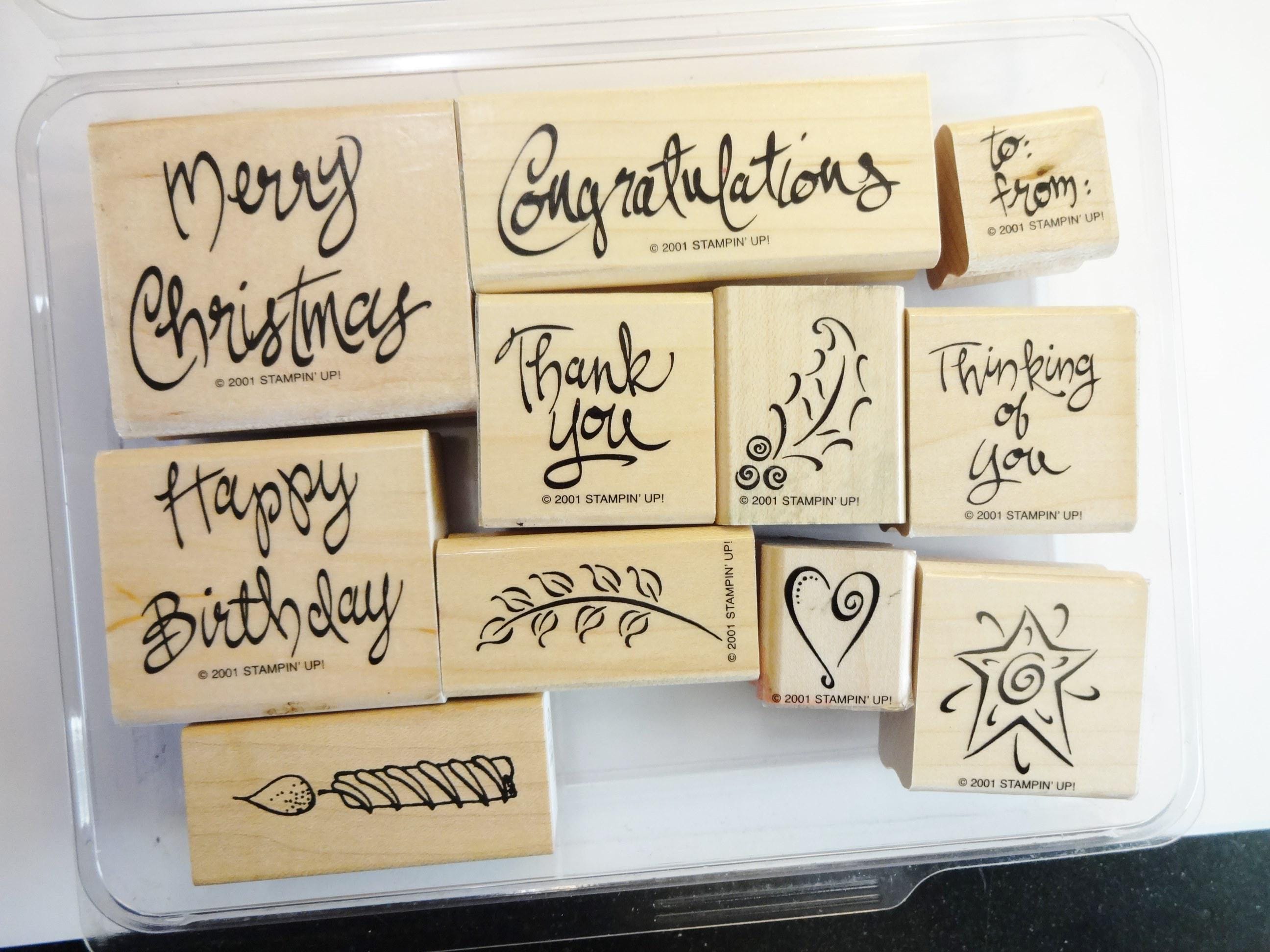 A Greeting for All Seasons - Stampin' Up! Retired Wood Mount Rubber ...