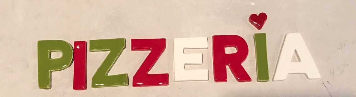 Bright Colorful Glazed Ceramic Letter Tiles 2 1/4 for - Etsy