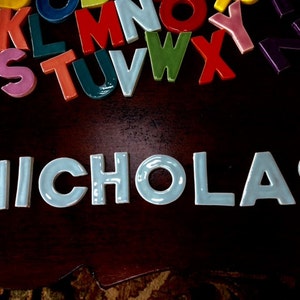 Bright Colorful Glazed Ceramic Letter Tiles 2 1/4" for Mosaics - Etsy