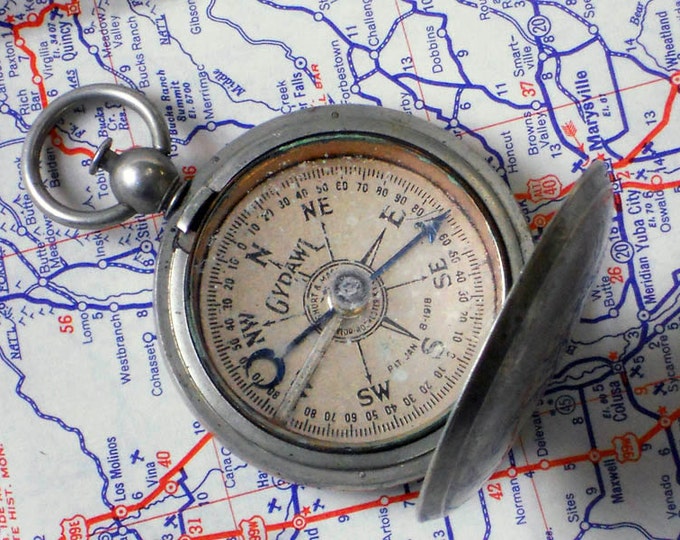 Antique Gydawl Pocket Watch Styled 1918 Compass / Short & Mason Pocket ...