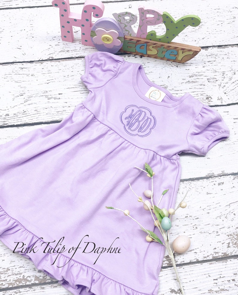 Girls Monogrammed Summer Dress Personalized Dress Empire - Etsy
