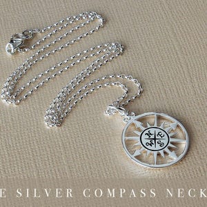Graduation Gift Daughter Silver Compass Necklace Graduation Gift Her ...