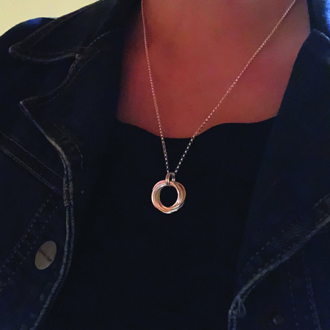Interlocking Rings Necklace for Daughter Eternal Bond Gift to - Etsy