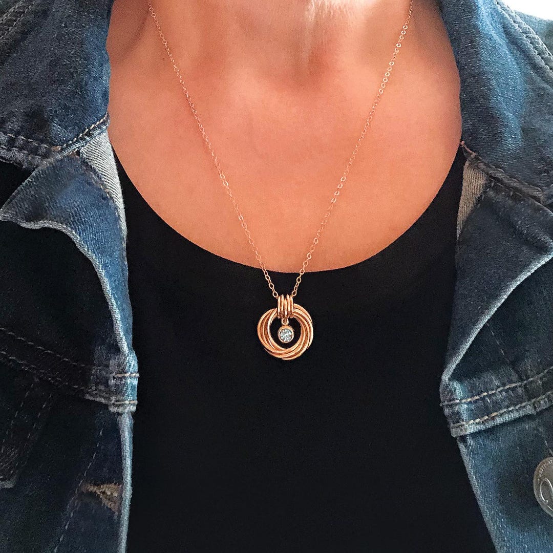 Gold Birthstone Necklace for Milestone Birthday Celebrations 25th 35th ...