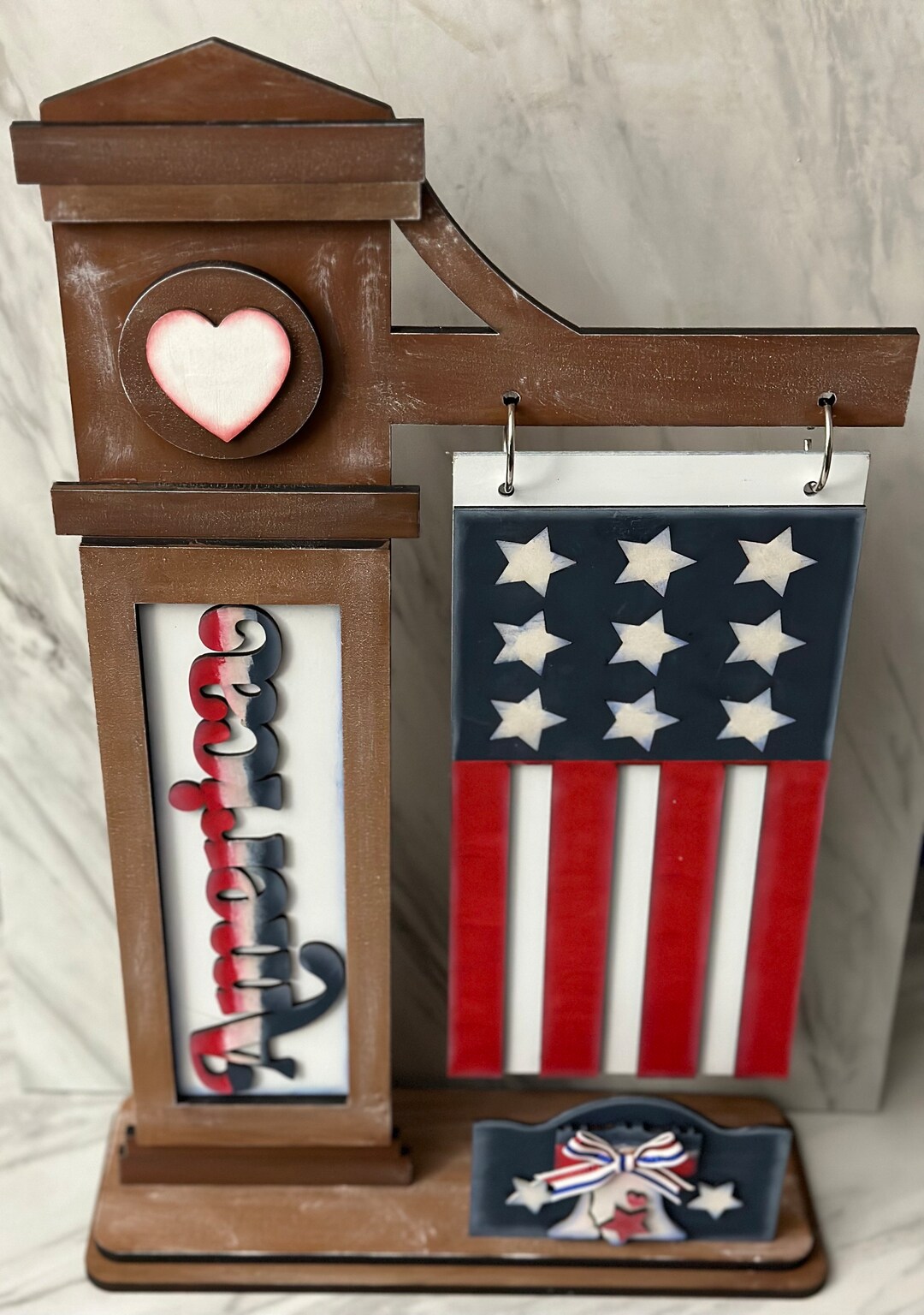 Interchangeable Large Standing Wooden Side Post With Sign Rustic Table ...