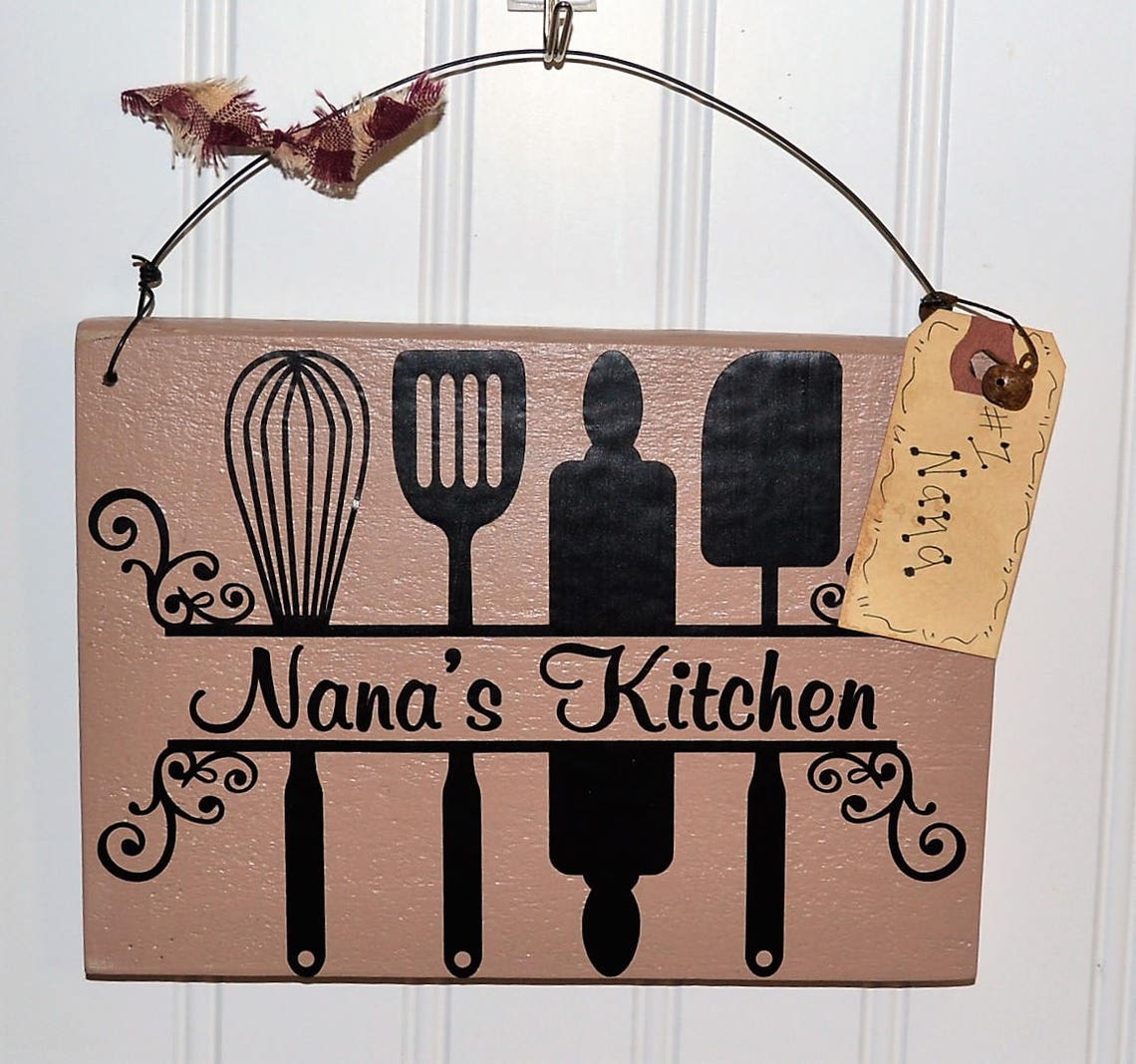 Wooden Sign for Nana's Kitchen Rustic Farmhouse Decor | Etsy