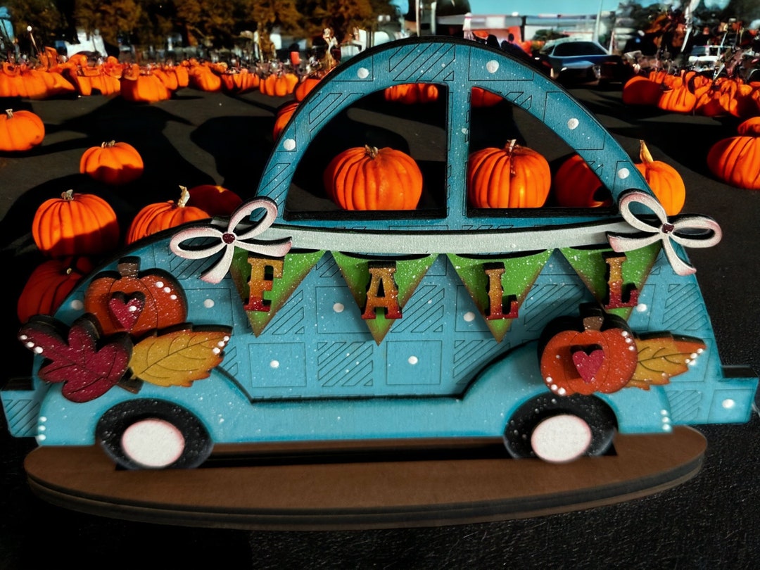 Autumn Wooden 3d Blue Car Punch Buggy - Etsy
