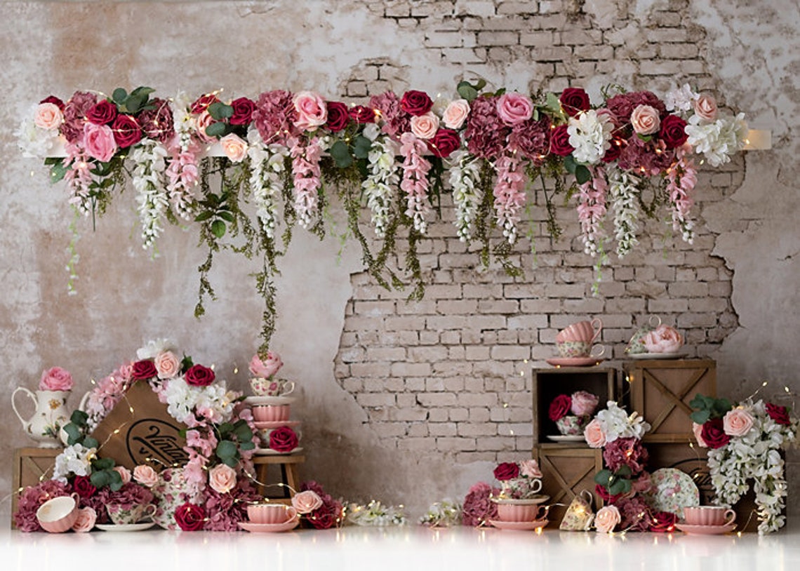 Aria Printed Photography Backdrop Tea Party Backdrop - Etsy