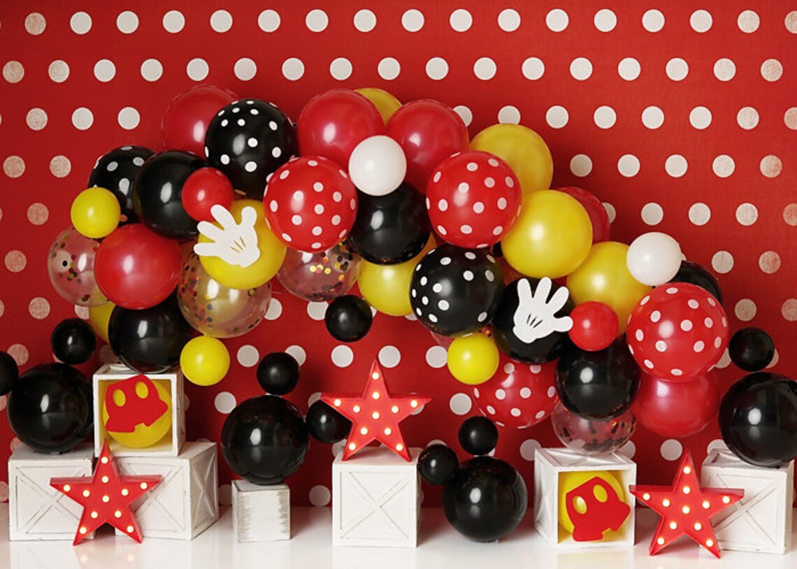 Mouse Party Printed Photography Backdrop Mickey Backdrop - Etsy
