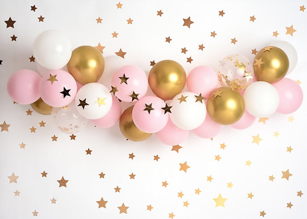Pink and Gold - Printed Photography Backdrop - Cake Smash Backdrops ...