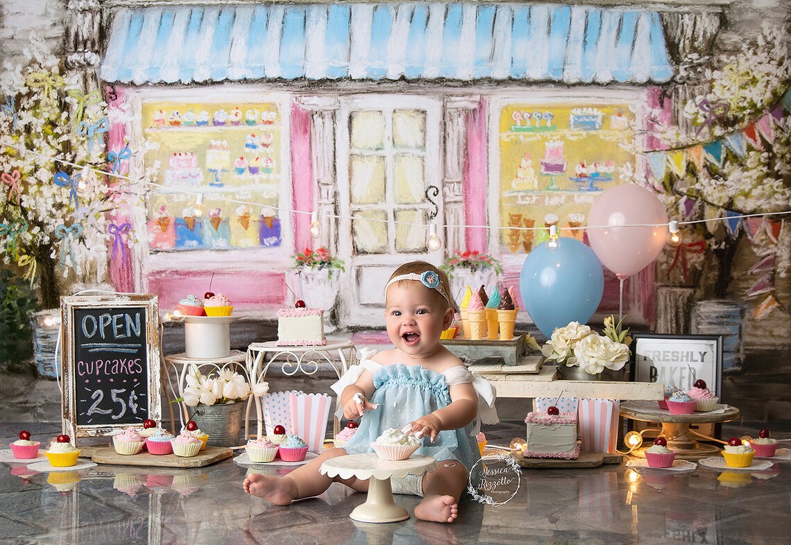 Sweets Printed Photography Backdrop Candy Shop Backdrop - Etsy