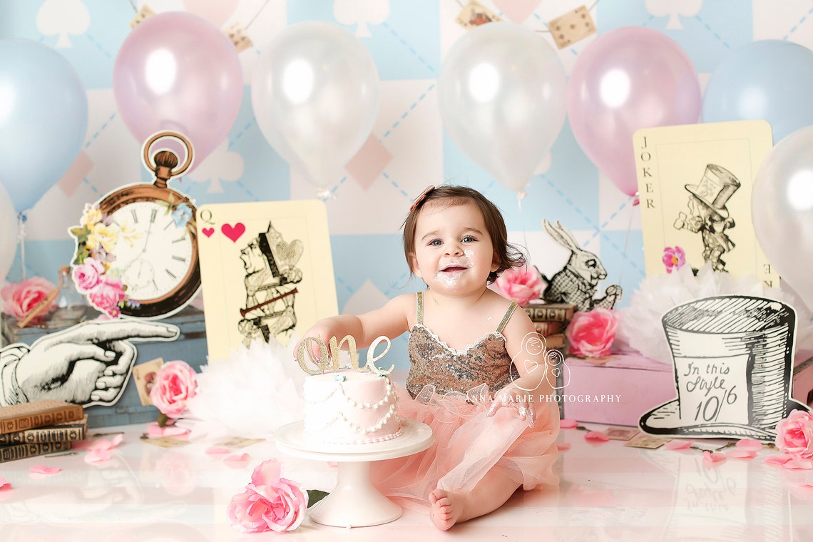 Wonderland Printed Photography Backdrop Alice in | Etsy