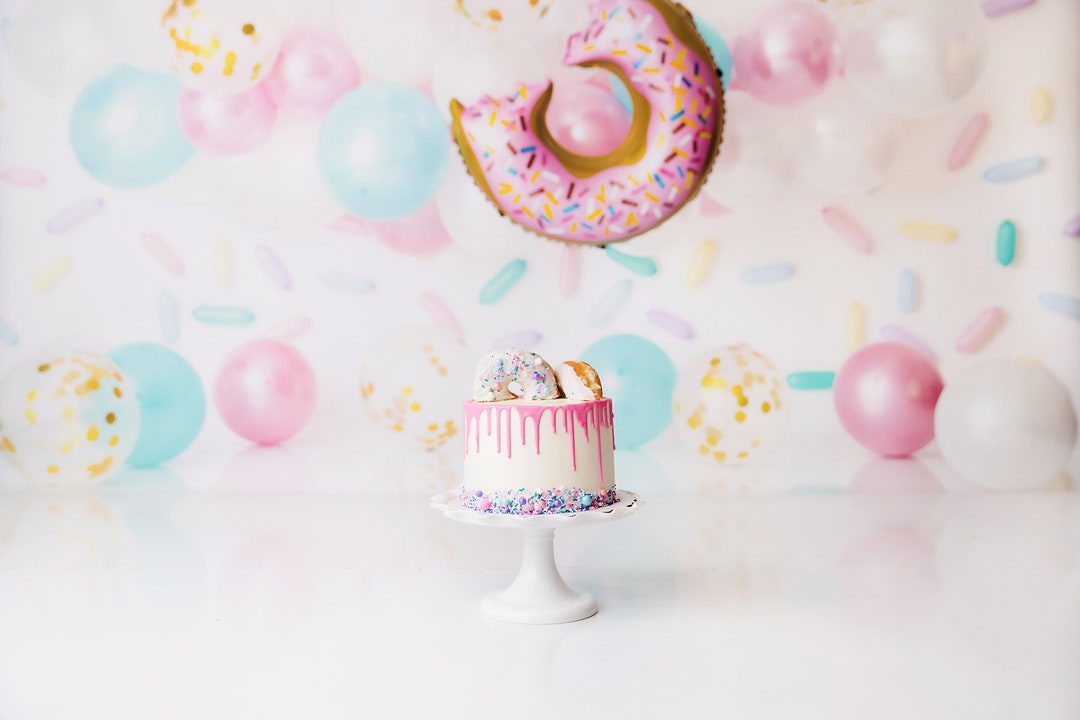 Donut Party - Printed Photography Backdrops - Donut Backdrop - Donut ...