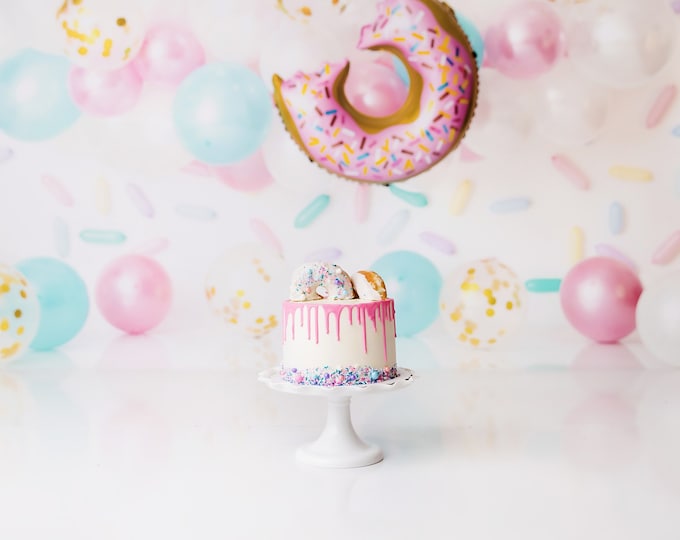 Donut Party - Printed Photography Backdrops - Donut Backdrop - Donut ...