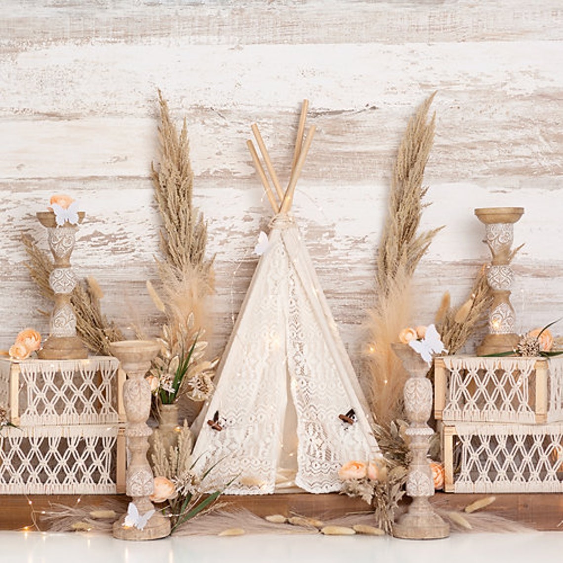 Boho Vibes Printed Photography Backdrop Boho Gender - Etsy