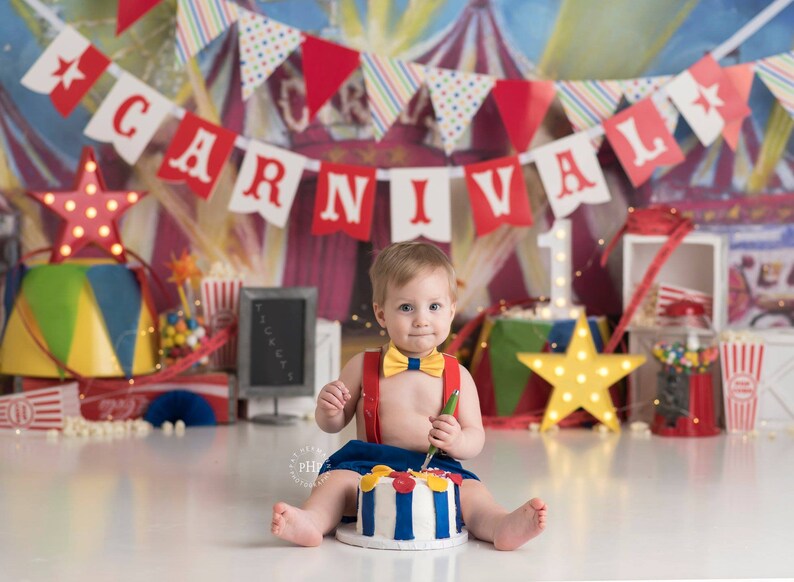 The Greatest Show Printed Photography Backdrop Carnival - Etsy