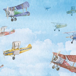 Up up and Away - Printed Photography Backdrop - Airplane Backdrop ...