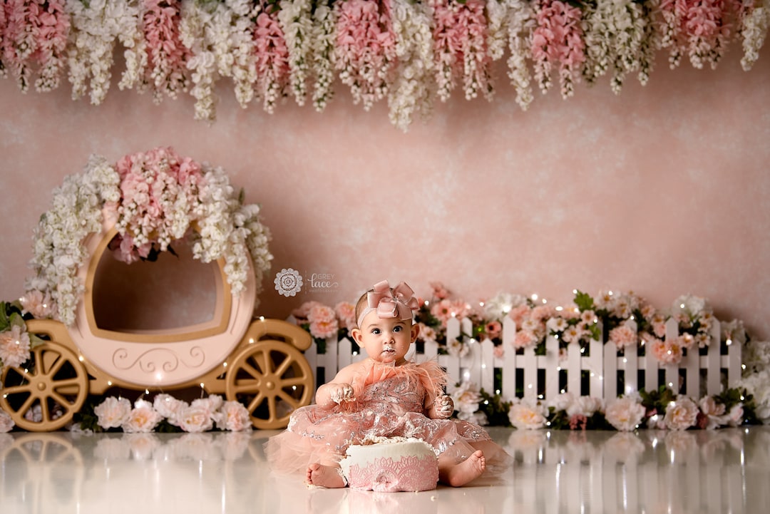 Princess Garden - Printed Photography Backdrop - Cake Smash Backdrops ...