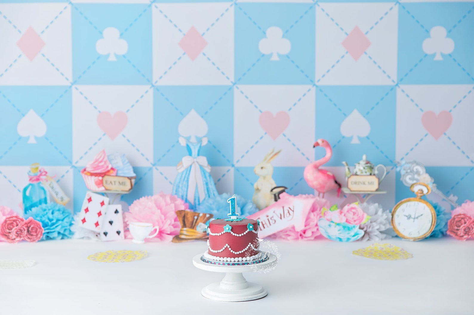 Wonderland Printed Photography Backdrop Alice in | Etsy