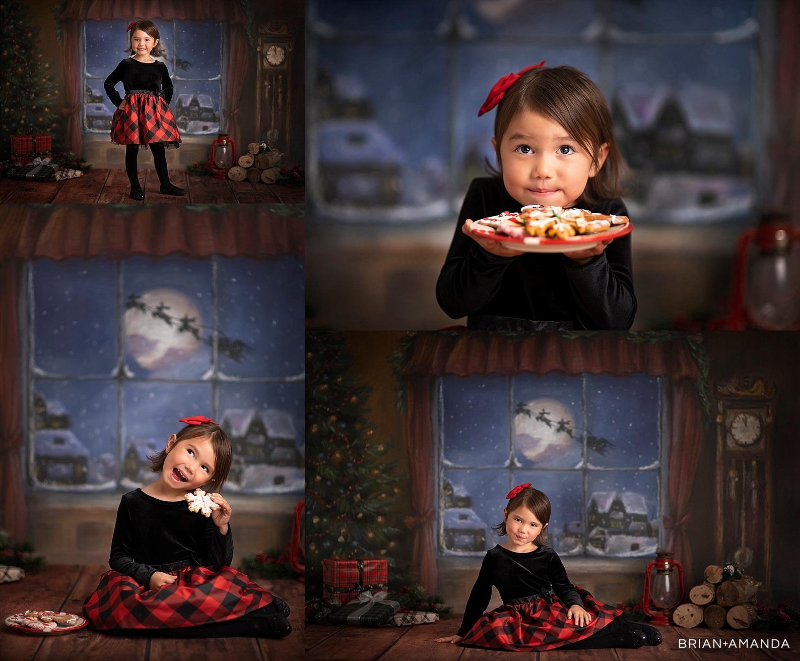 Yule Printed Photography Backdrop Christmas Scene | Etsy