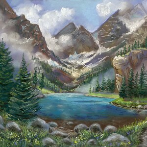 Lakeside - Hand Painted Printed Photography Backdrop - Wilderness ...