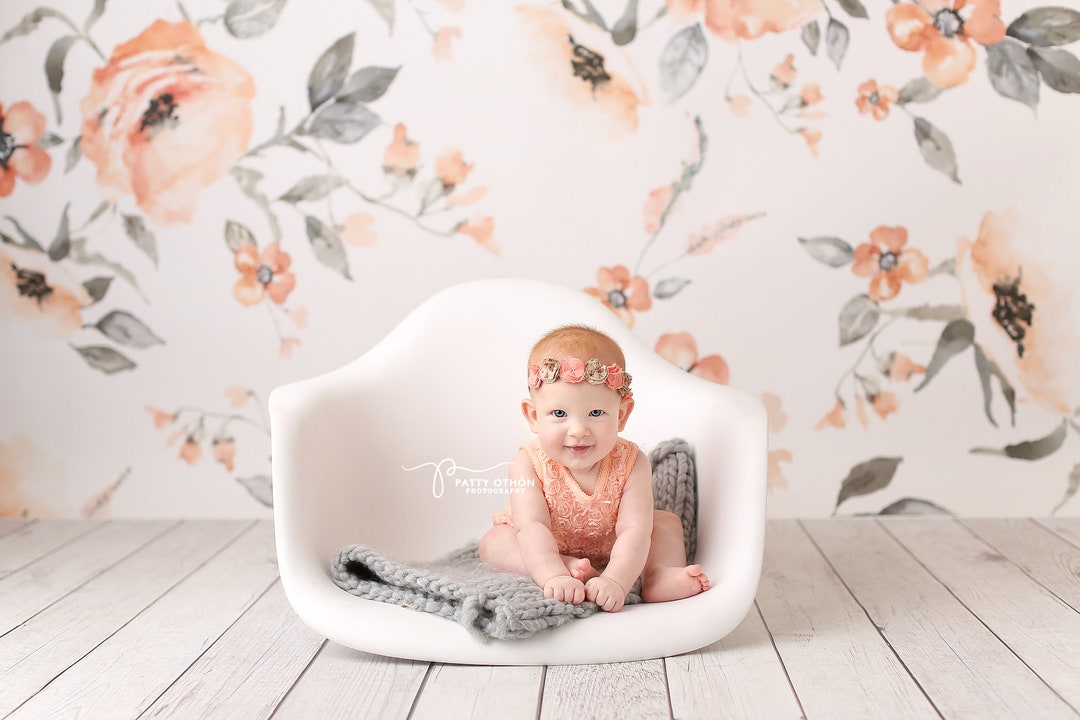 Tricia - Printed Photography Backdrop - Girl Floral Backdrop - Hand ...