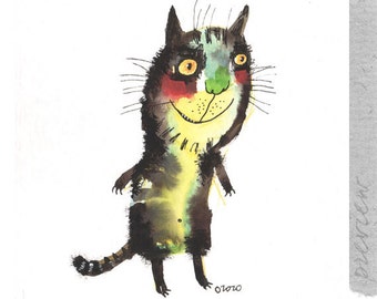 The Goat to Be Original Painting by Ozozo | Etsy