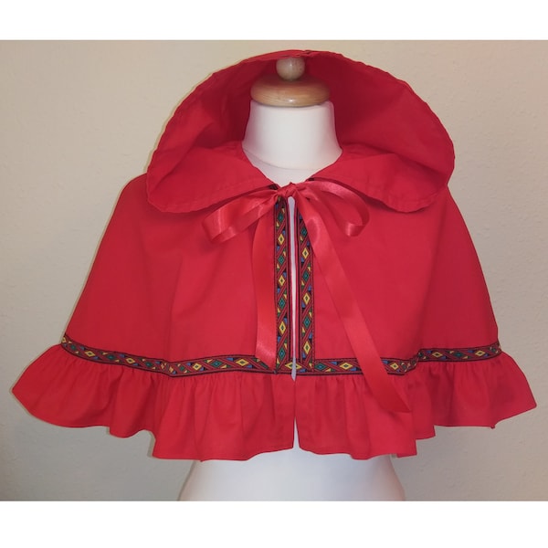 Red Riding Hood Cape - Etsy