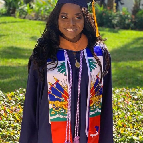 Haiti Haitian Flag Graduation Stole - Etsy