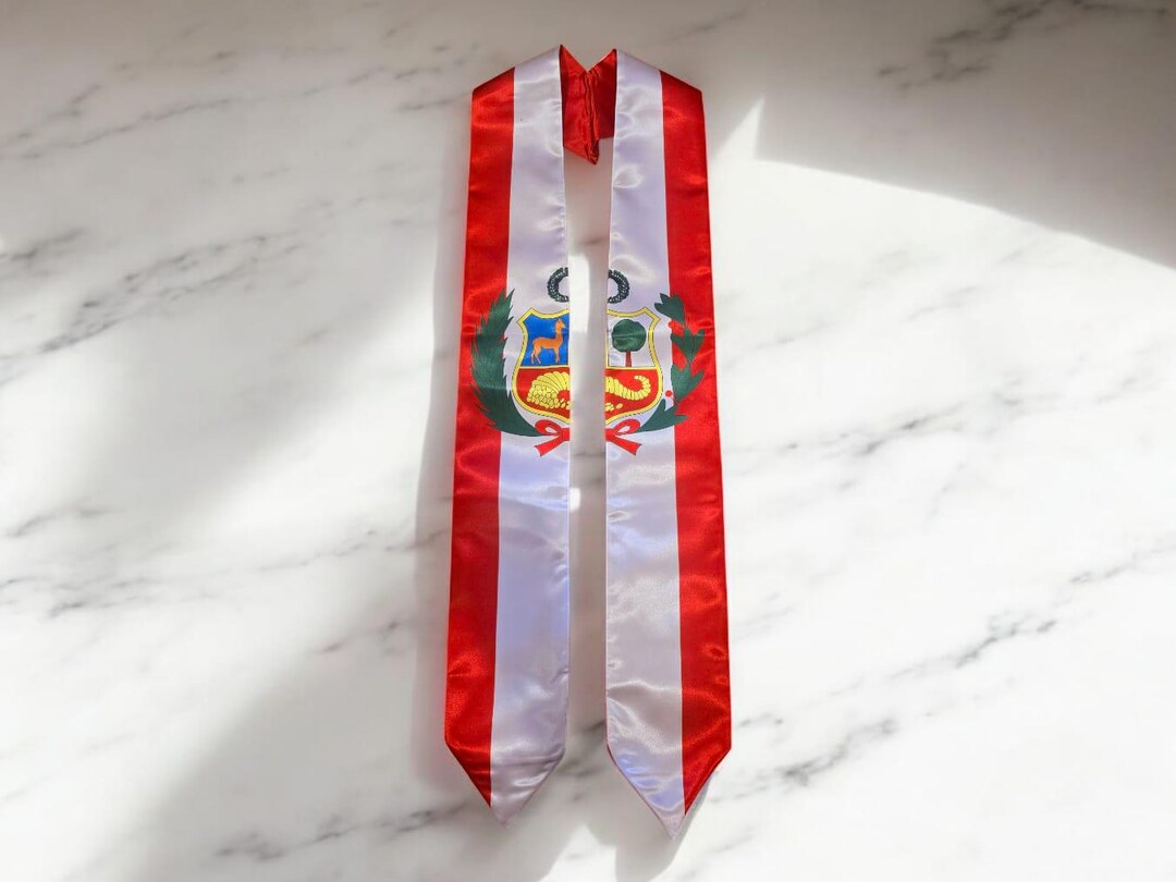 Peru Flag Graduation Stoles - Etsy
