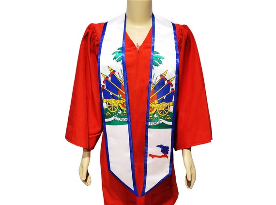 Haiti Graduation Stole/sash 2 Styles to Choose From - Etsy